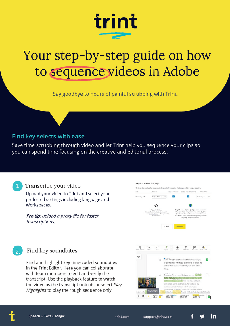 Logiciel de transcription | Transcription IA et éditeur de contenu | Trint